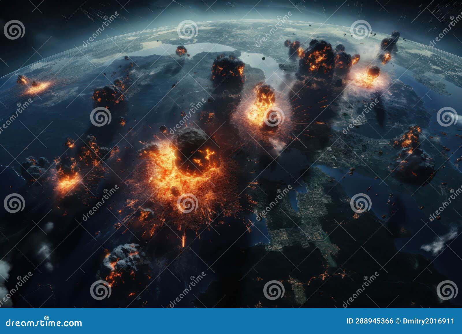 Judgment Day for All Mankind. Nuclear War. Stock Photo - Image of ...