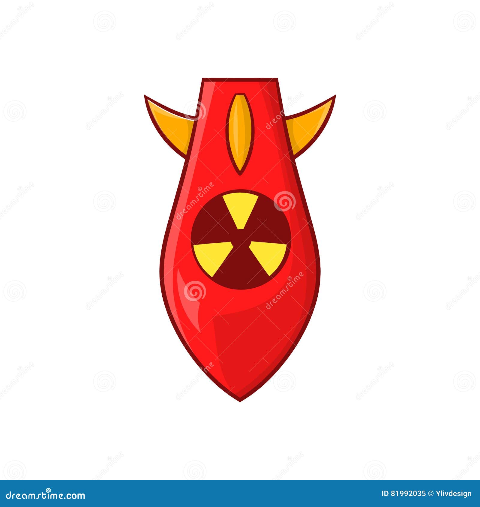 Nuclear Warhead Icon, Cartoon Style Stock Vector - Illustration of ...