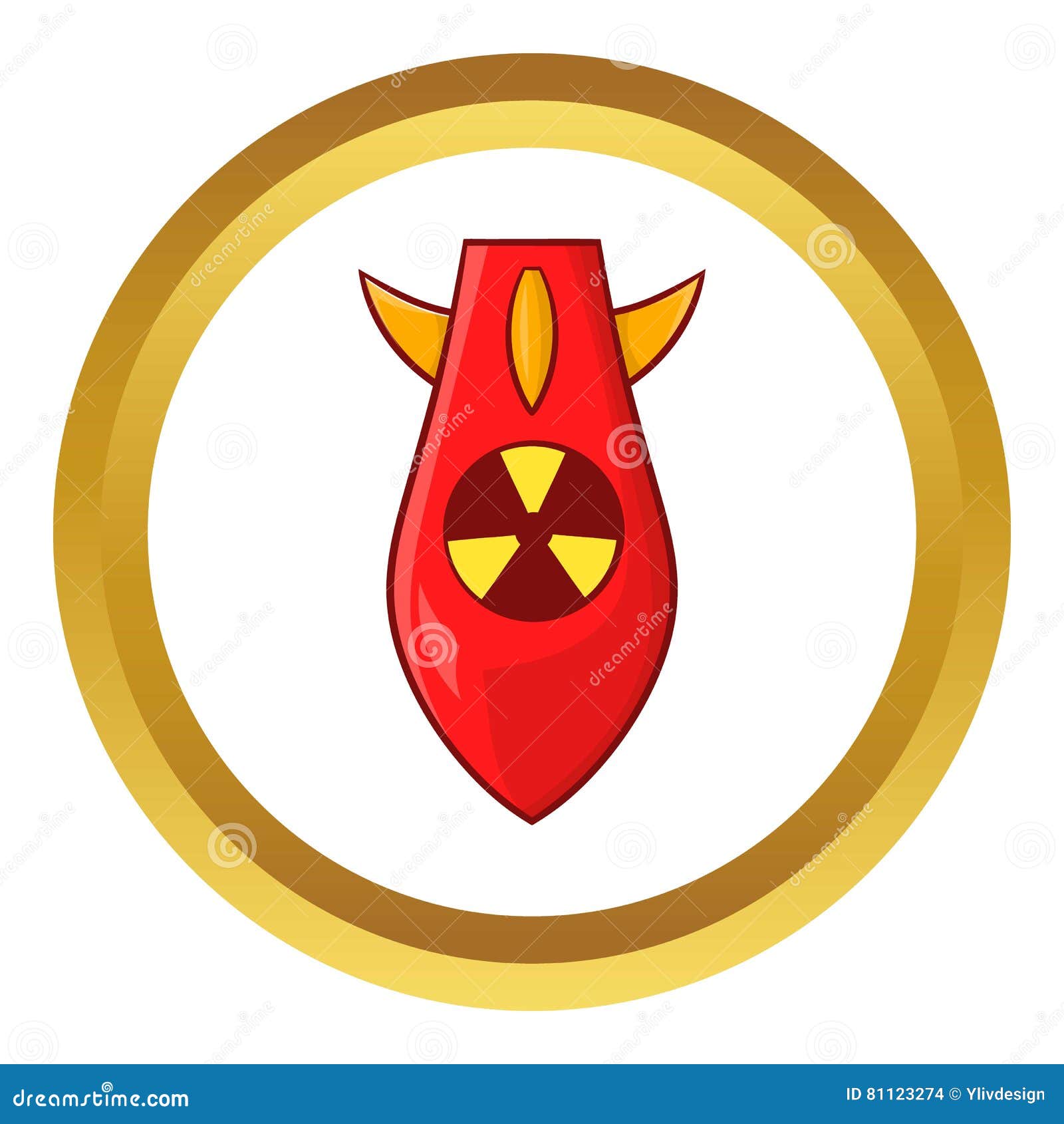 Nuclear Warhead Thin Line Icon. Atomic Bomb Vector Illustration ...