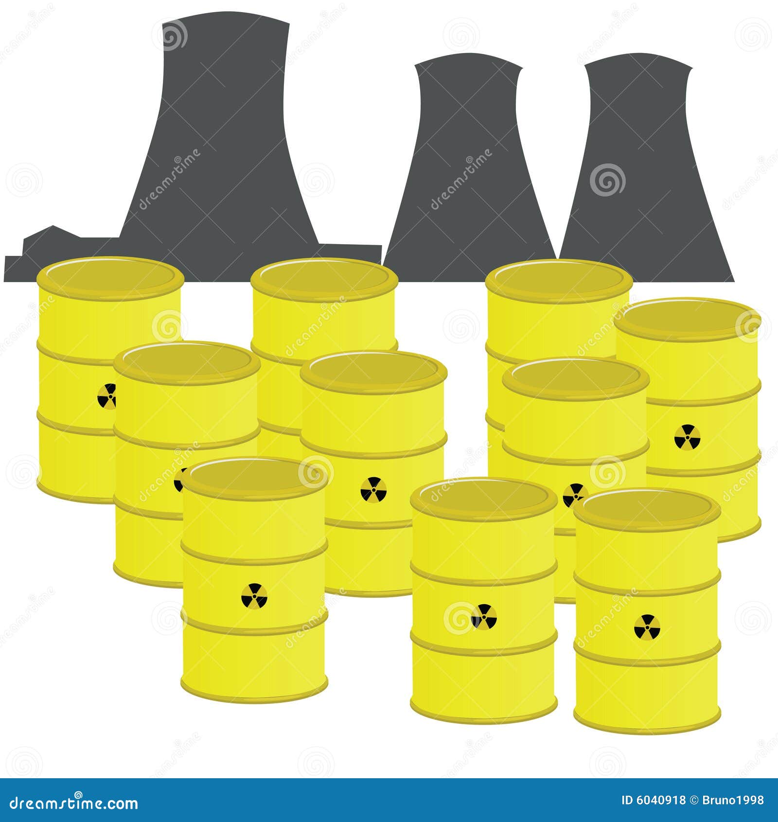 Nuclear waste stock vector. Illustration of plant, abstract - 6040918