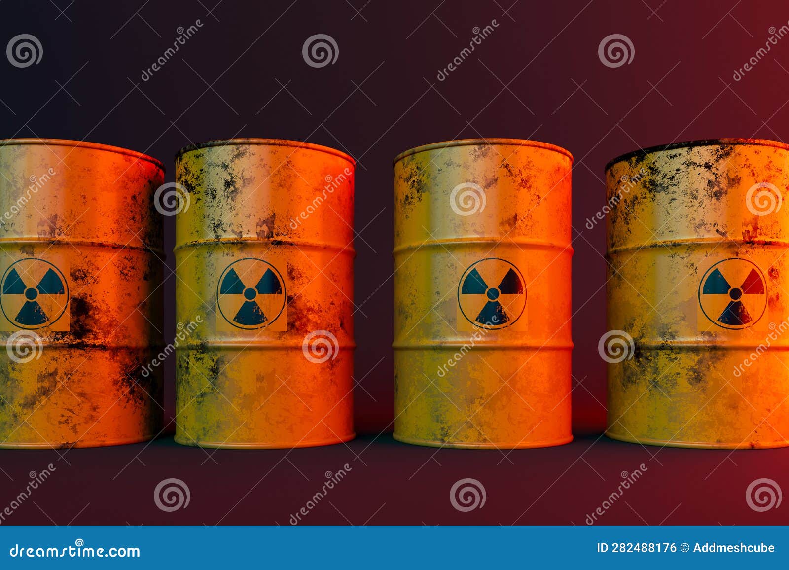 Nuclear Waste Barrel Concept Background Image, 3d Rendering Stock ...