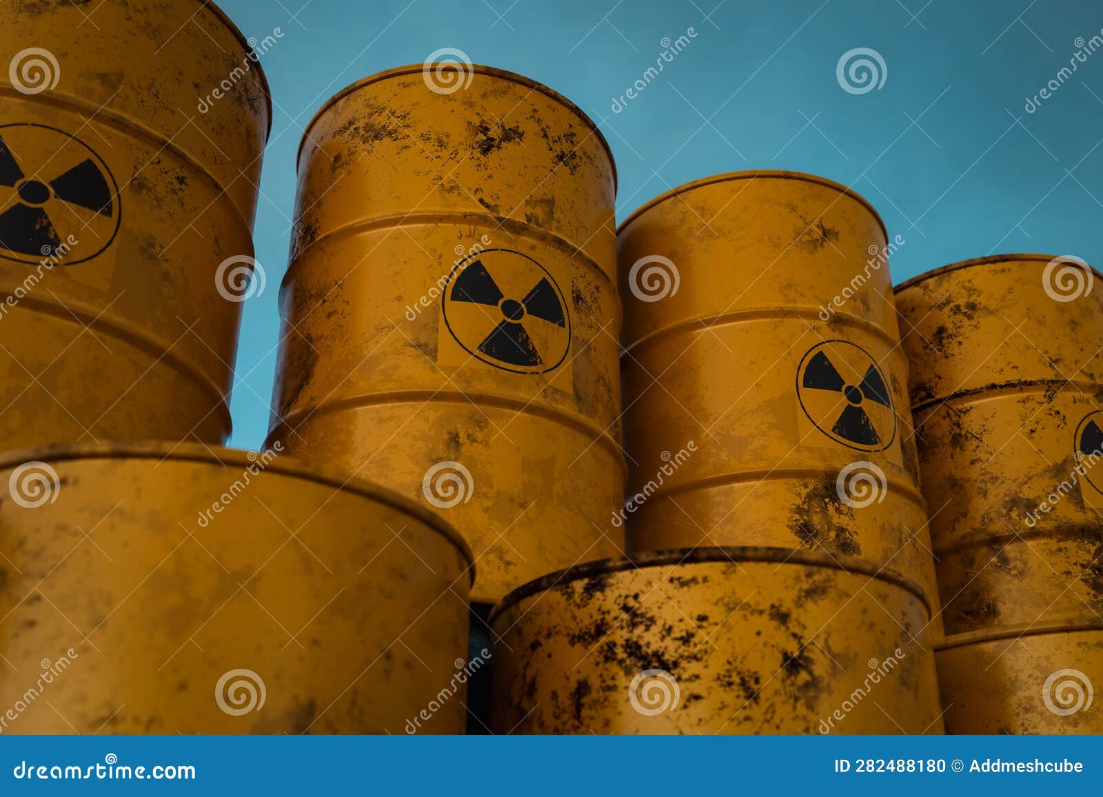 Nuclear Waste Barrel Concept Background Image, 3d Rendering Stock ...