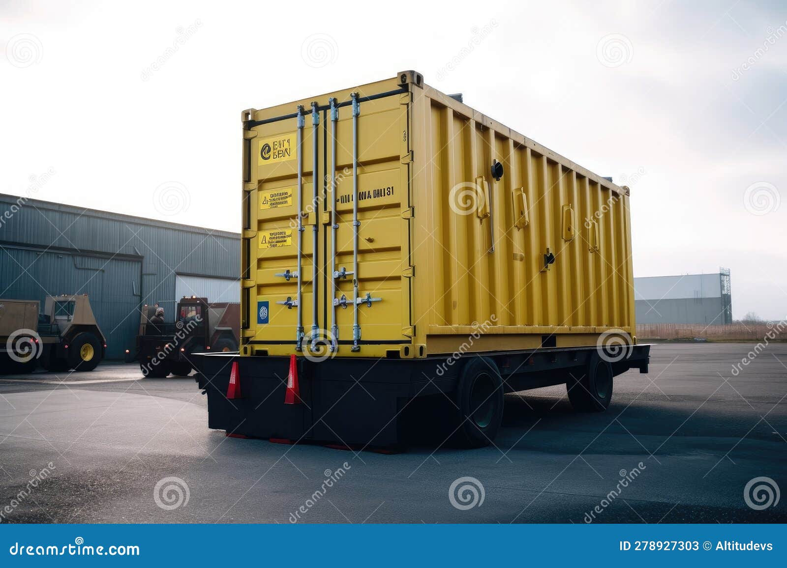 Nuclear Waste Being Transported in a Secure Container To Storage ...