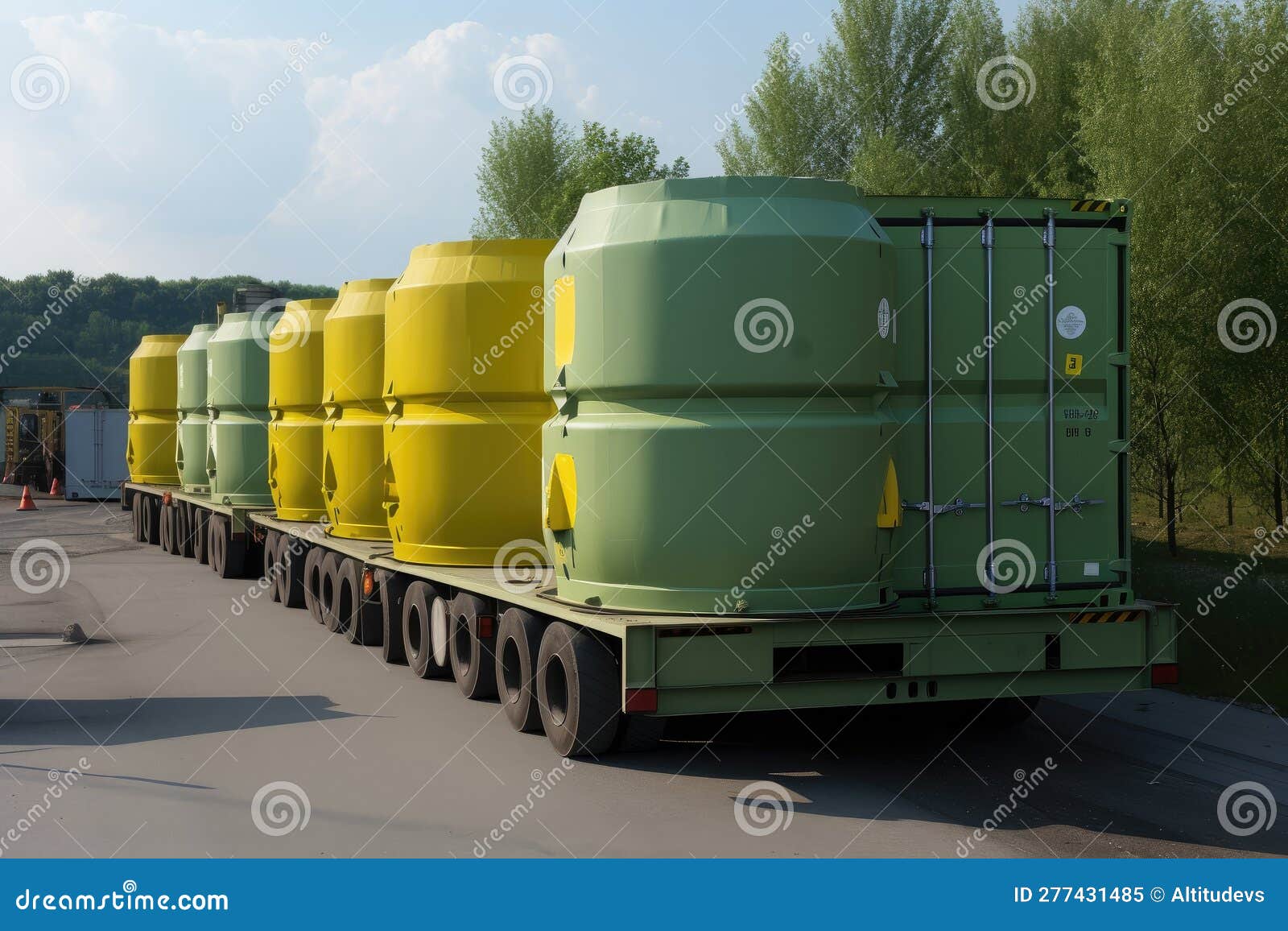 Nuclear Waste Being Transported in Secure Containers from Reactor To ...