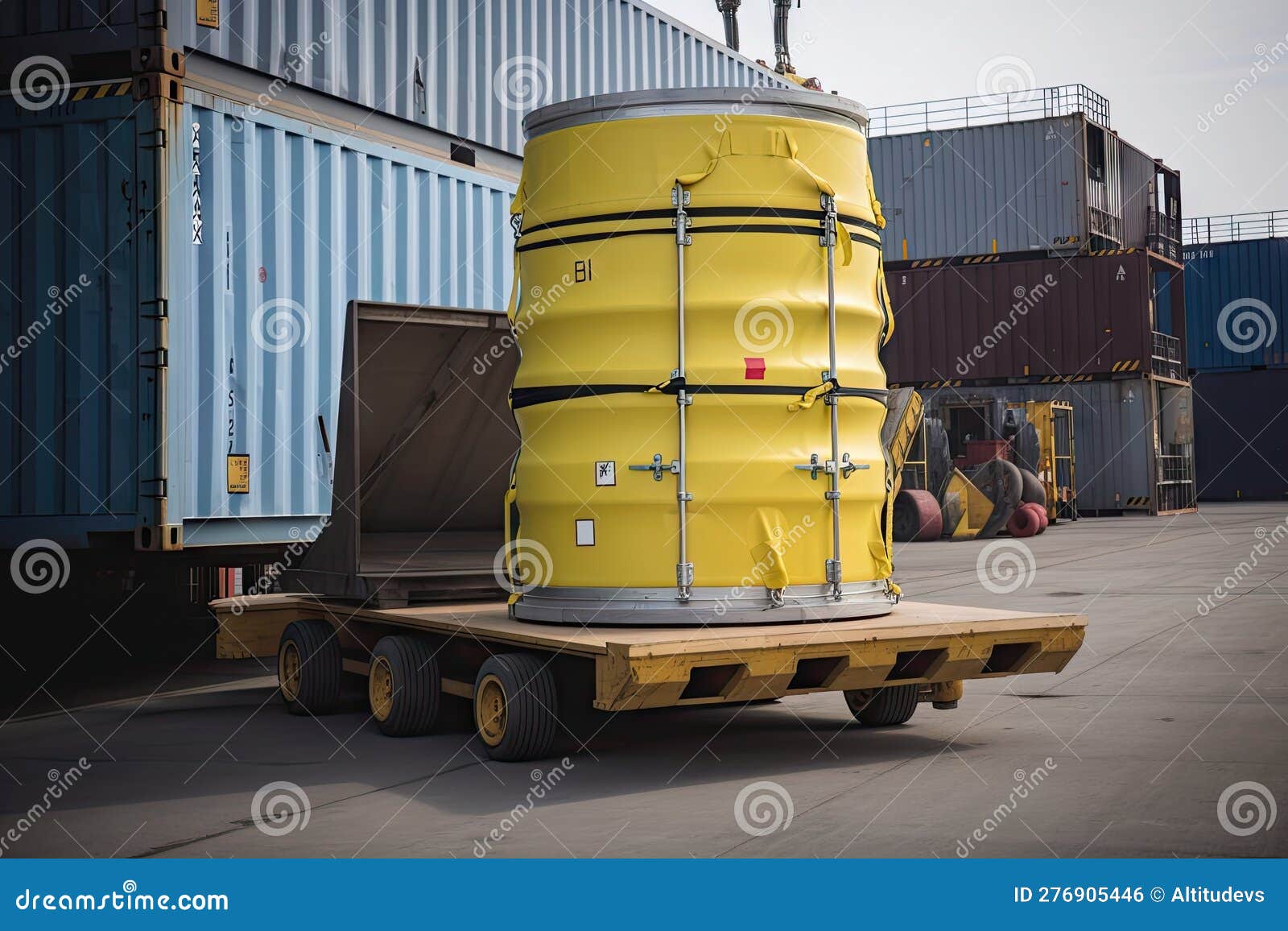 Nuclear Waste Being Transported in Secure, Sealed Container Stock ...