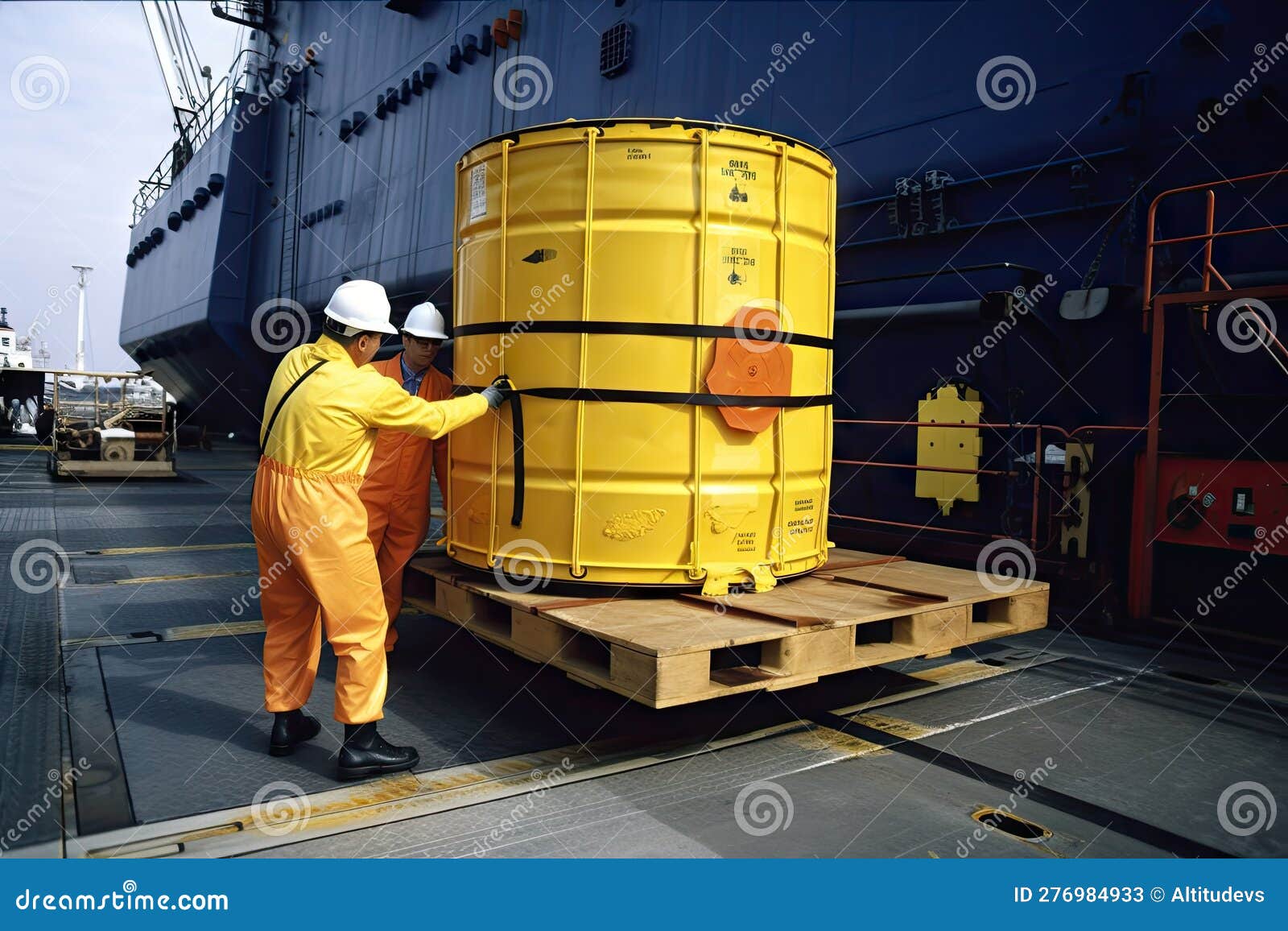 Nuclear Waste Being Transported in Secure, Sealed Container Stock ...