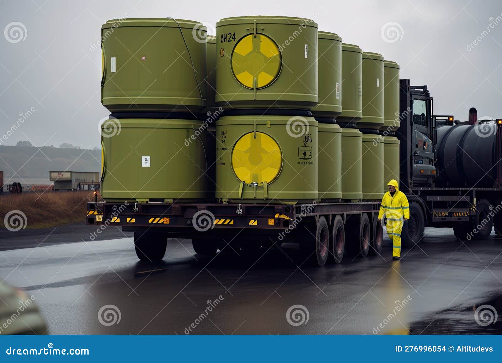 Nuclear Waste Being Transported in Special Containers for Permanent ...