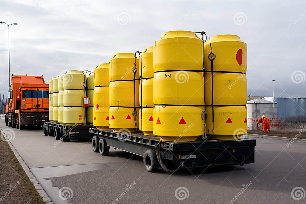 Nuclear Waste Being Transported To Storage Facility in Secure and Safe ...