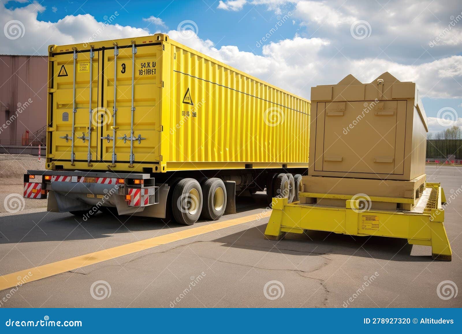 Nuclear Waste Being Transported by Truck in Secure Container Stock ...