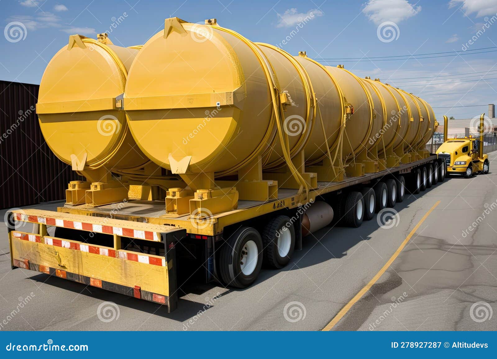 Nuclear Waste Being Transported by Truck To Storage Facility Stock ...