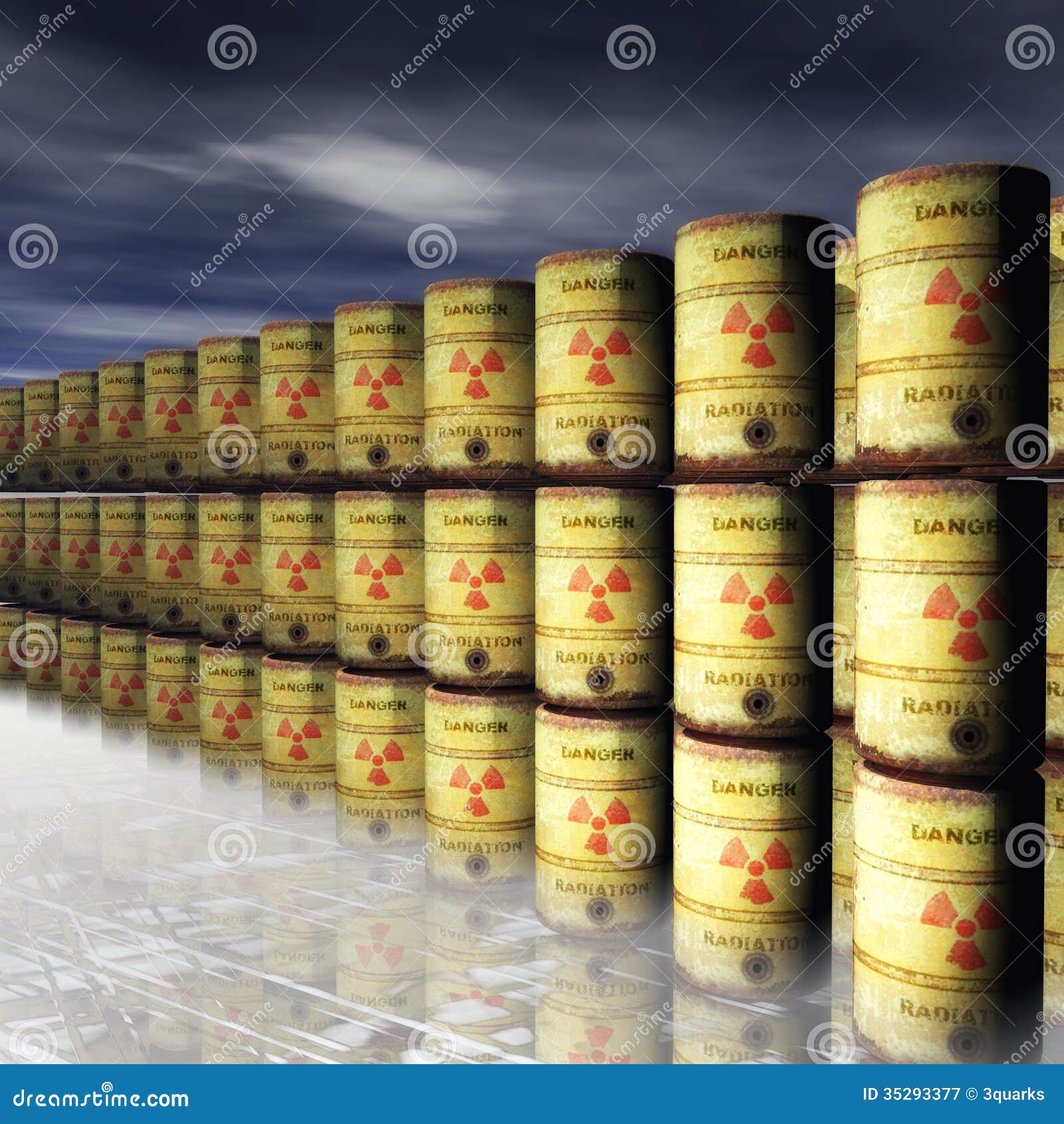 Nuclear Waste stock illustration. Illustration of pollution - 35293377