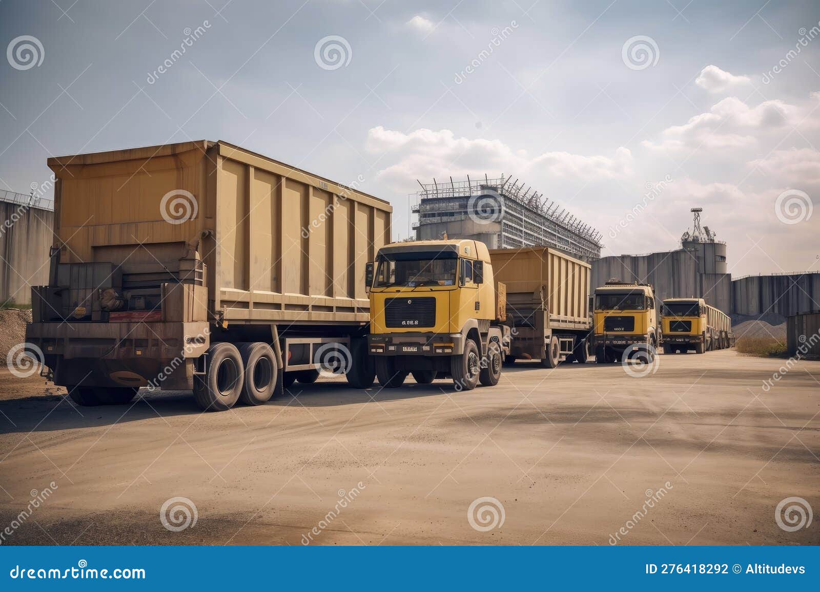 Nuclear Waste Disposal Facility, with Trucks and Equipment for ...