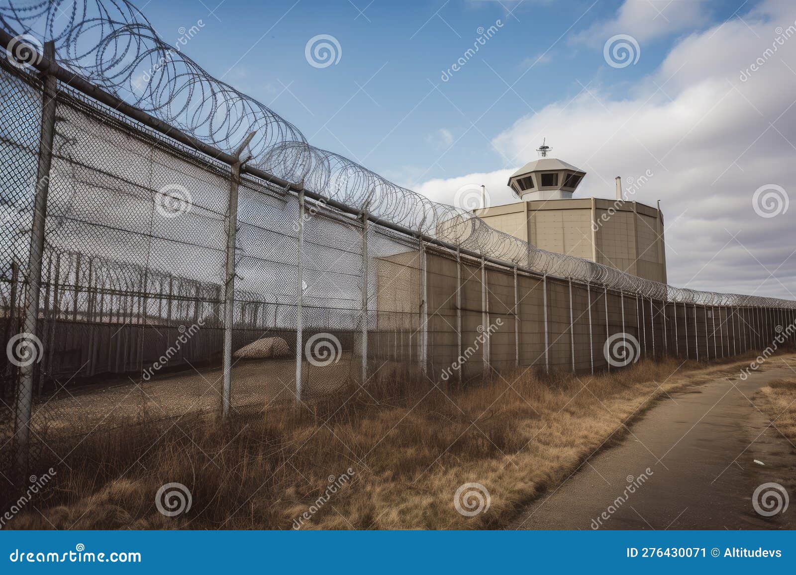 Nuclear Waste Storage Tank, Surrounded by High Security Fence and ...