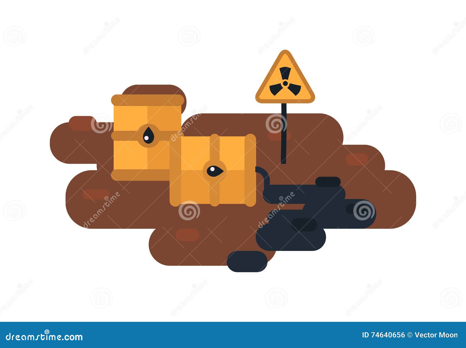 Nuclear Waste Vector Illustration. Stock Vector - Illustration of ...