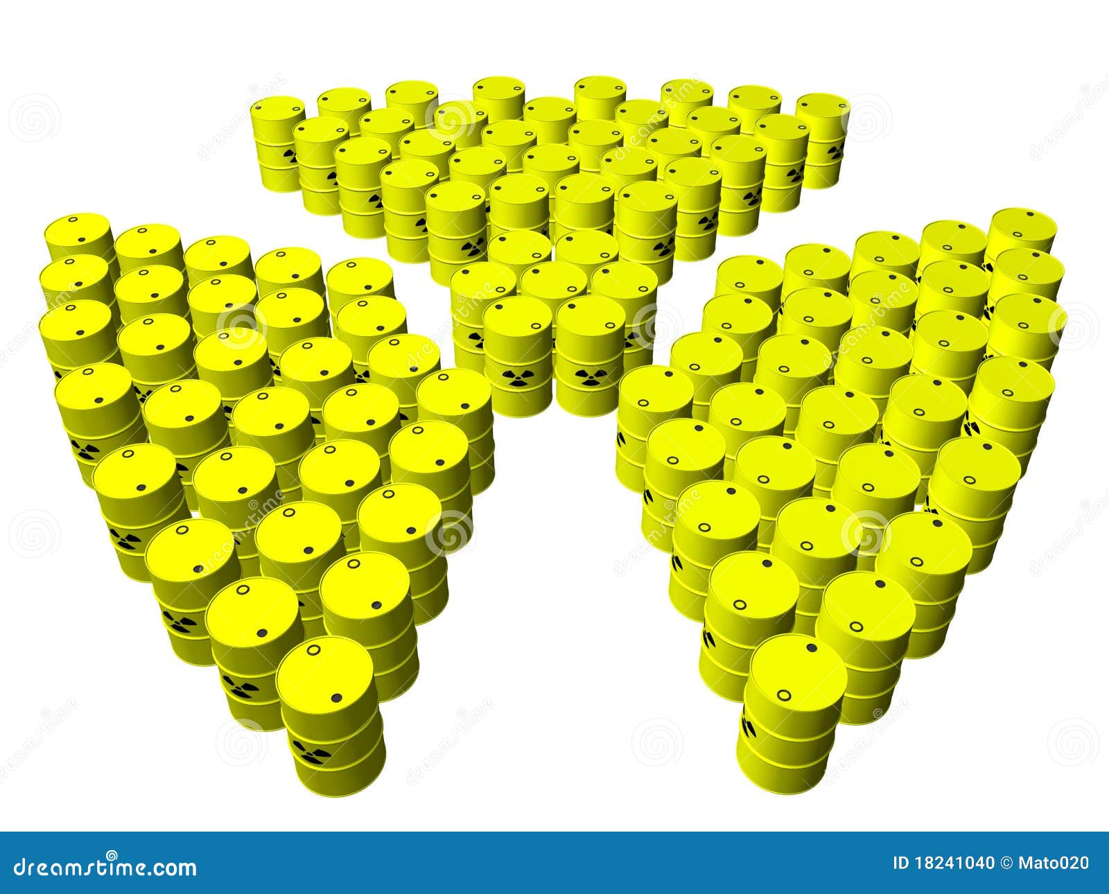 Nuclear waste warning sign stock illustration. Illustration of ...