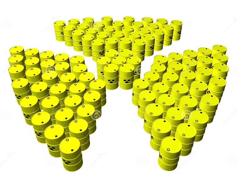 Nuclear waste warning sign stock illustration. Illustration of ...