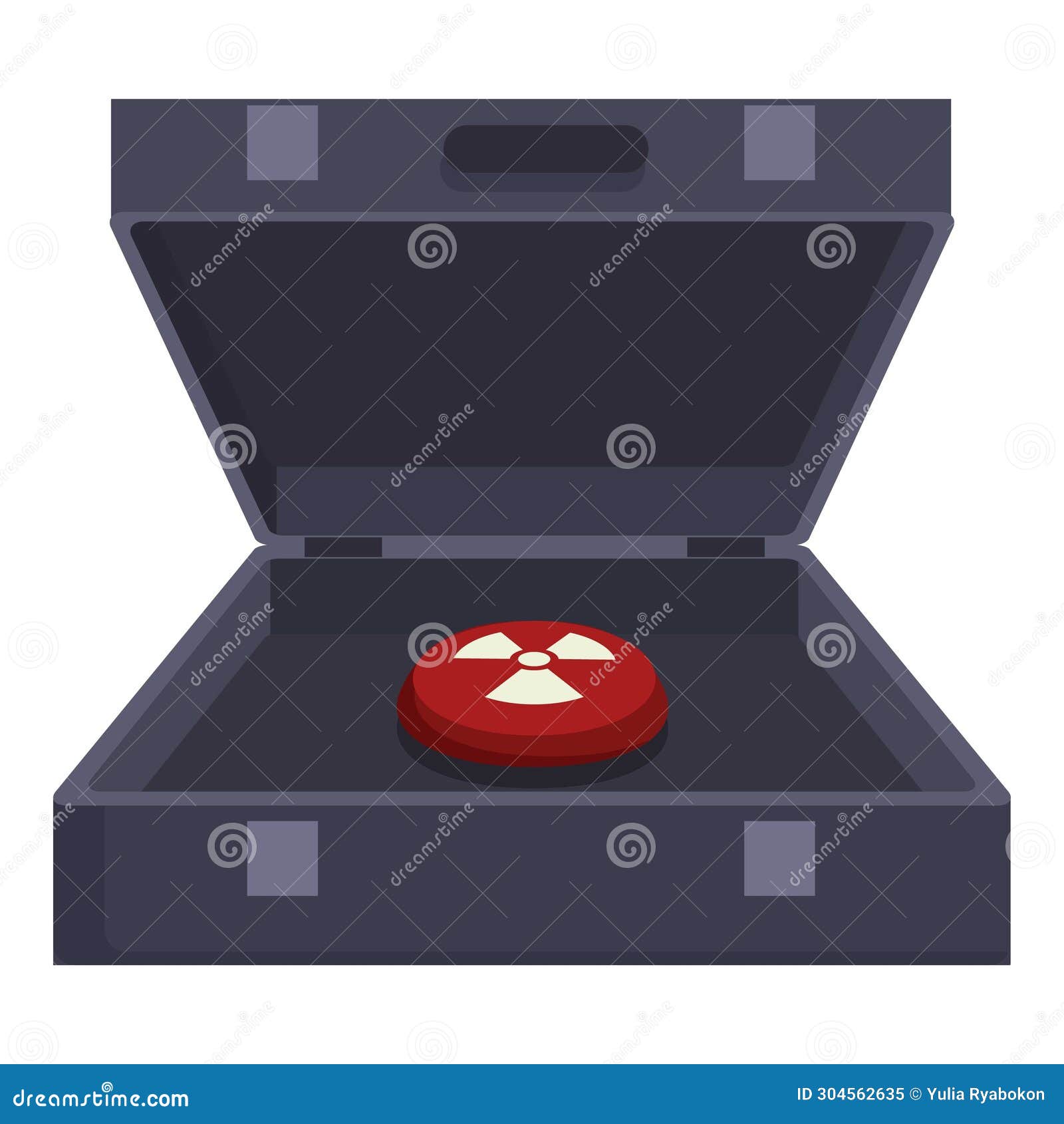 Nuclear Weapon Case Red Button Icon Cartoon Vector. War Blast Stock ...
