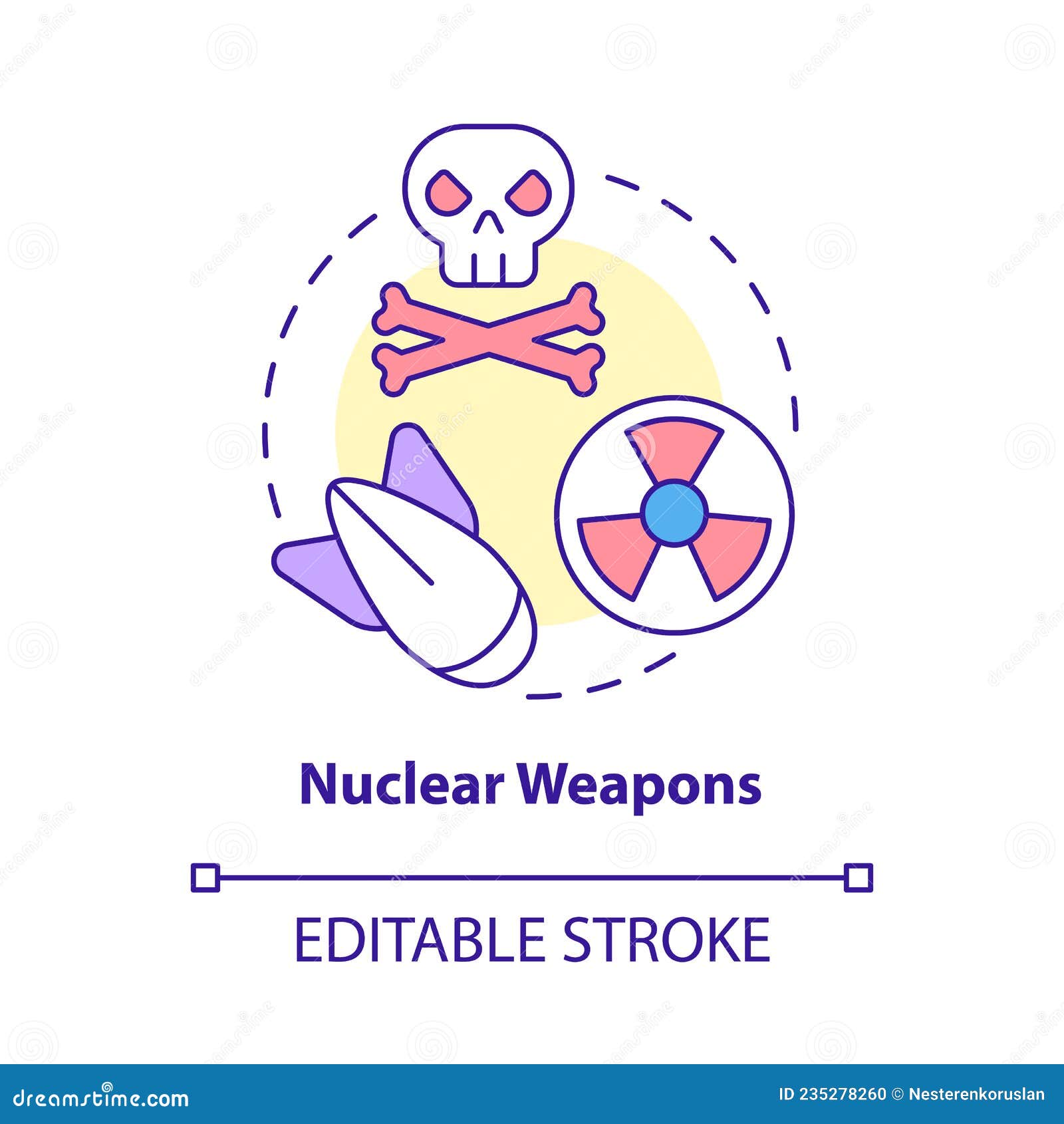 Nuclear Weapons Concept Icon Stock Vector - Illustration of idea ...