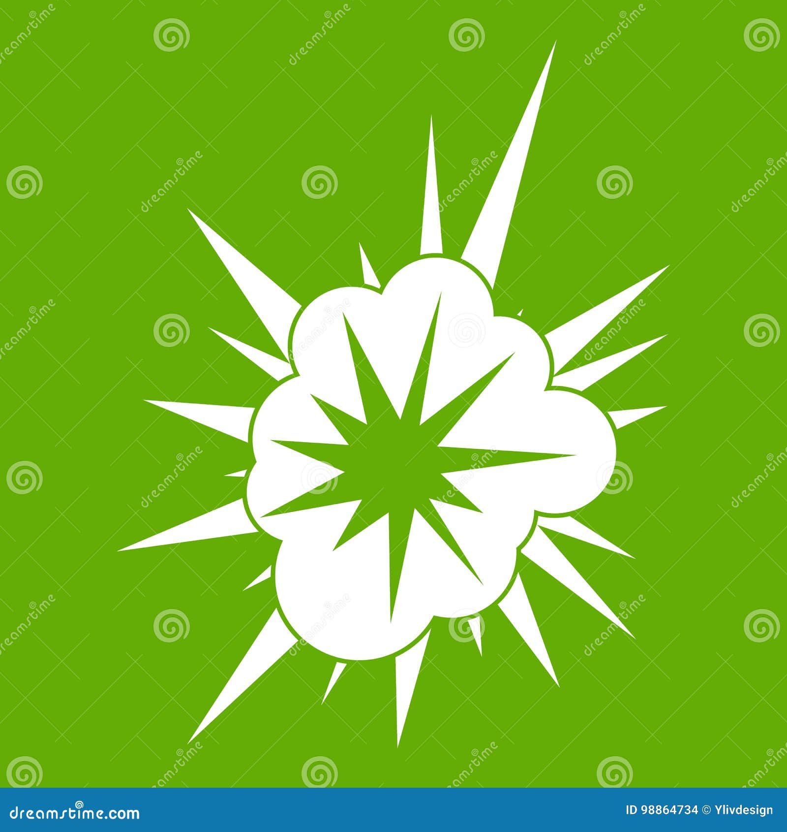 Nucleate Explosion Icon Green Stock Vector - Illustration of blasting ...