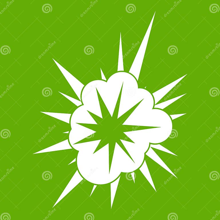 Nucleate Explosion Icon Green Stock Vector - Illustration of blasting ...