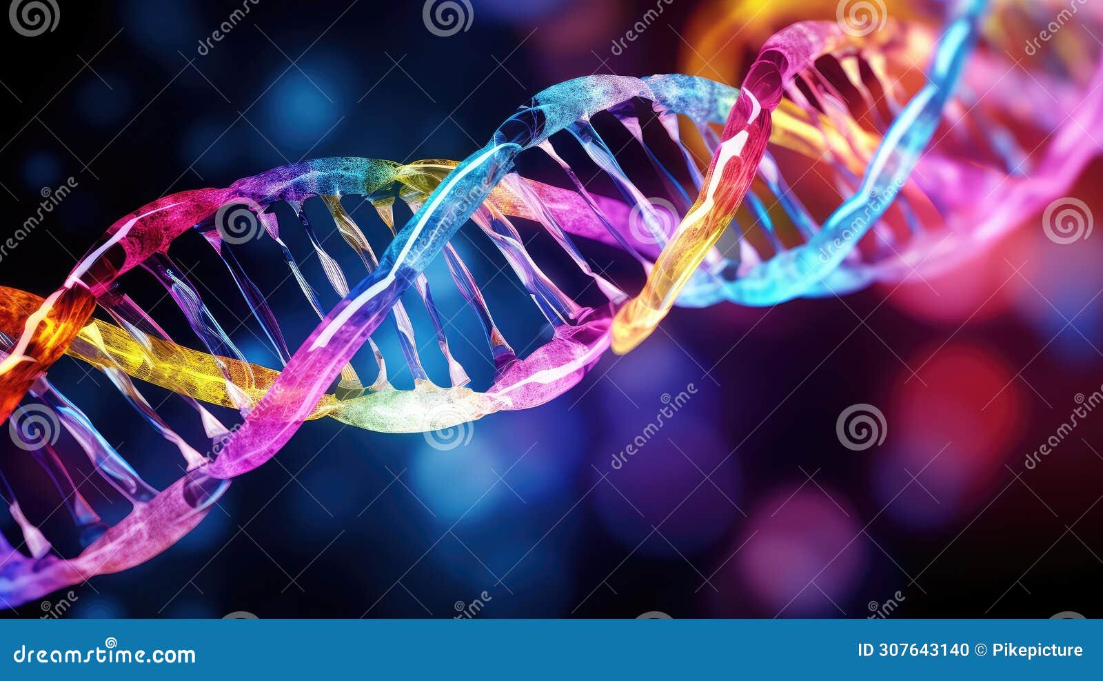 Nucleotide 3d dna stock illustration. Illustration of genome - 307643140