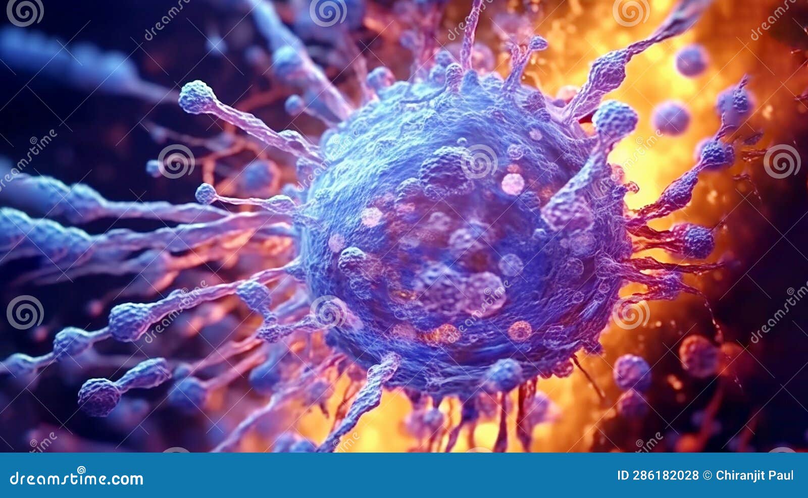 Nucleus Antibodies Cell, Cancer Cell Science Research Background Stock ...