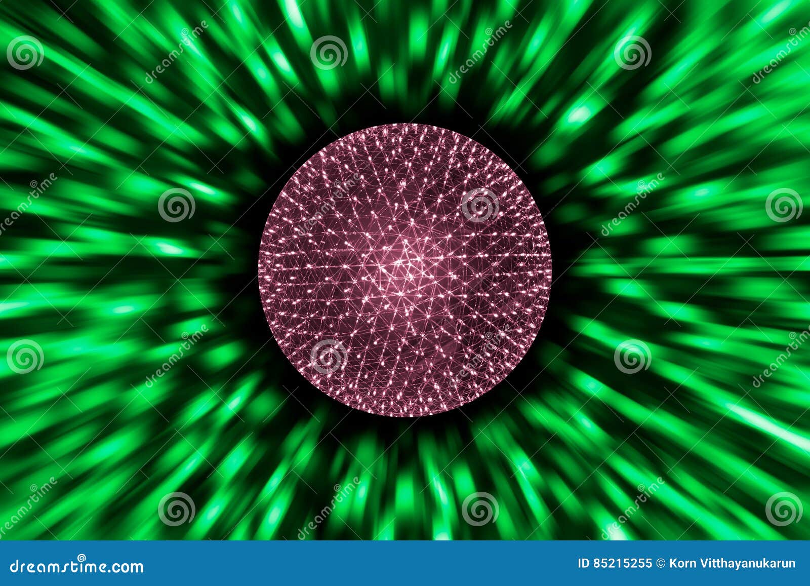 Nucleus of Atom Ball or Nuclear Explode Ray Radiation Stock ...