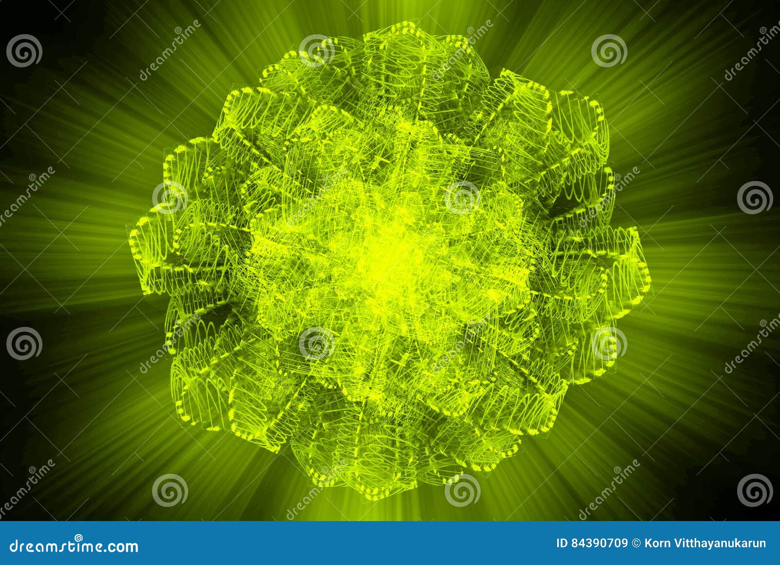 Nucleus Of Atom Nuclear Explode Atomic Bomb Nano Science Stock ...