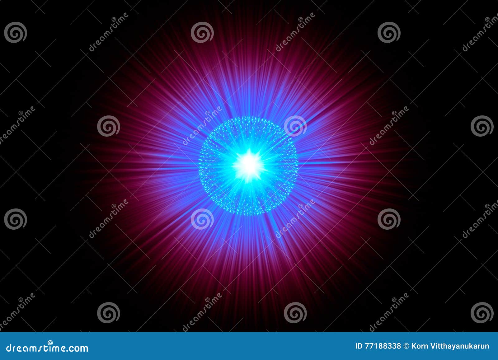 Nucleus of Atom Nuclear Explode Ray Radiation Science Illustration ...