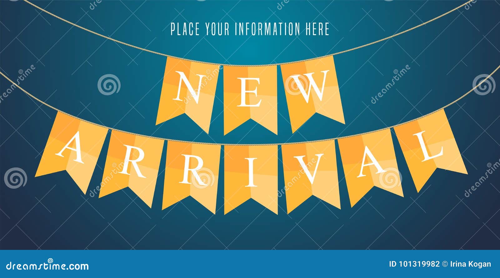 Nueva Bandera Del Vector De Llegada, Ejemplo Ilustración del Vector ...