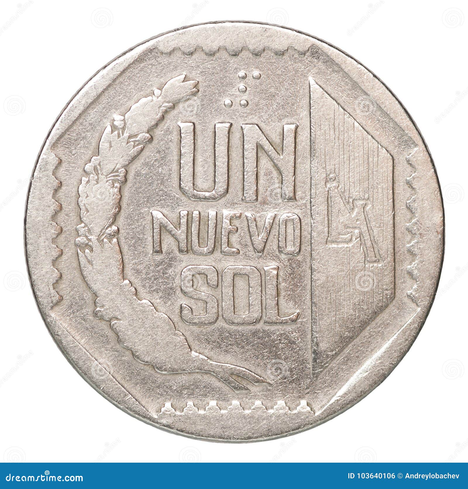 Nueva moneda peruana foto de archivo. Imagen de soles - 103640106