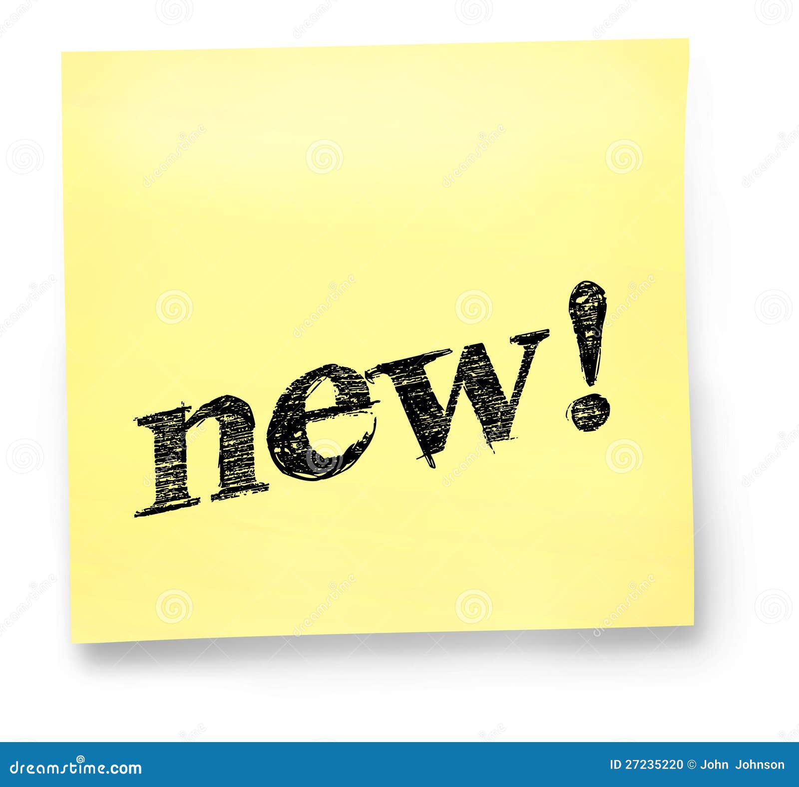 Nueva nota amarilla stock de ilustración. Ilustración de icono - 27235220