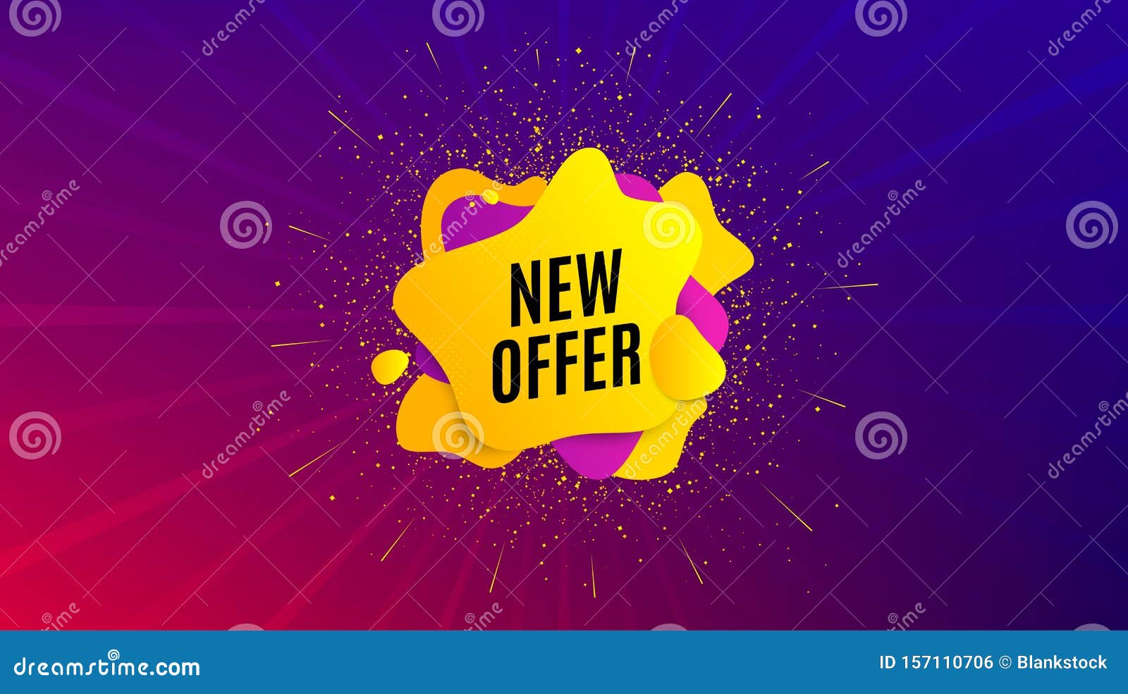 Nueva Oferta. Signo De Precio Especial. Vector Ilustración del Vector ...