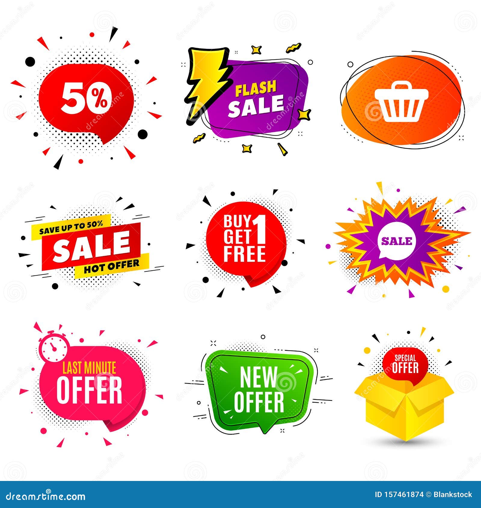 Nueva Oferta. Signo De Precio Especial. Vector Ilustración del Vector ...