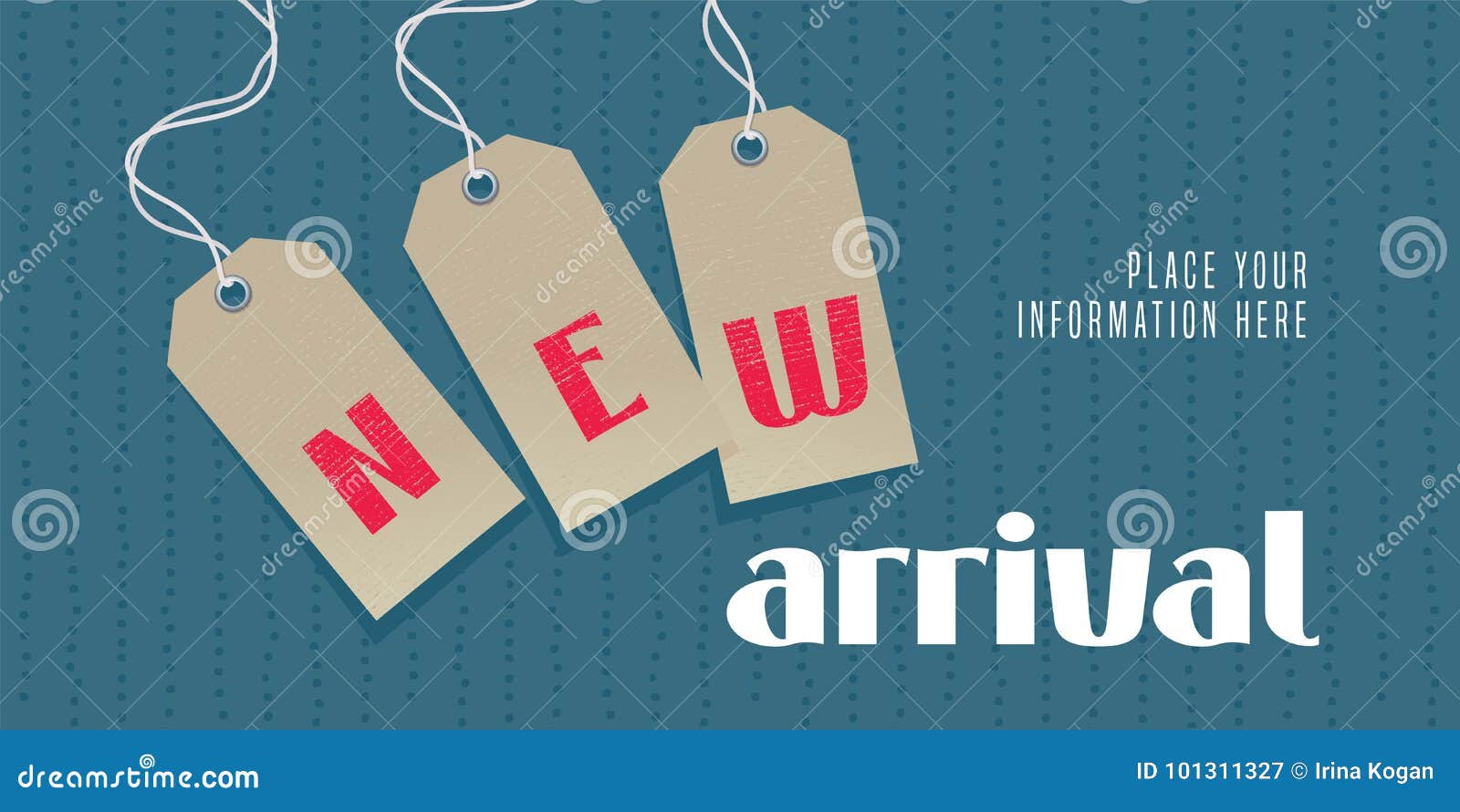 Nuevo Ejemplo Del Vector De Llegada, Bandera Ilustración del Vector ...