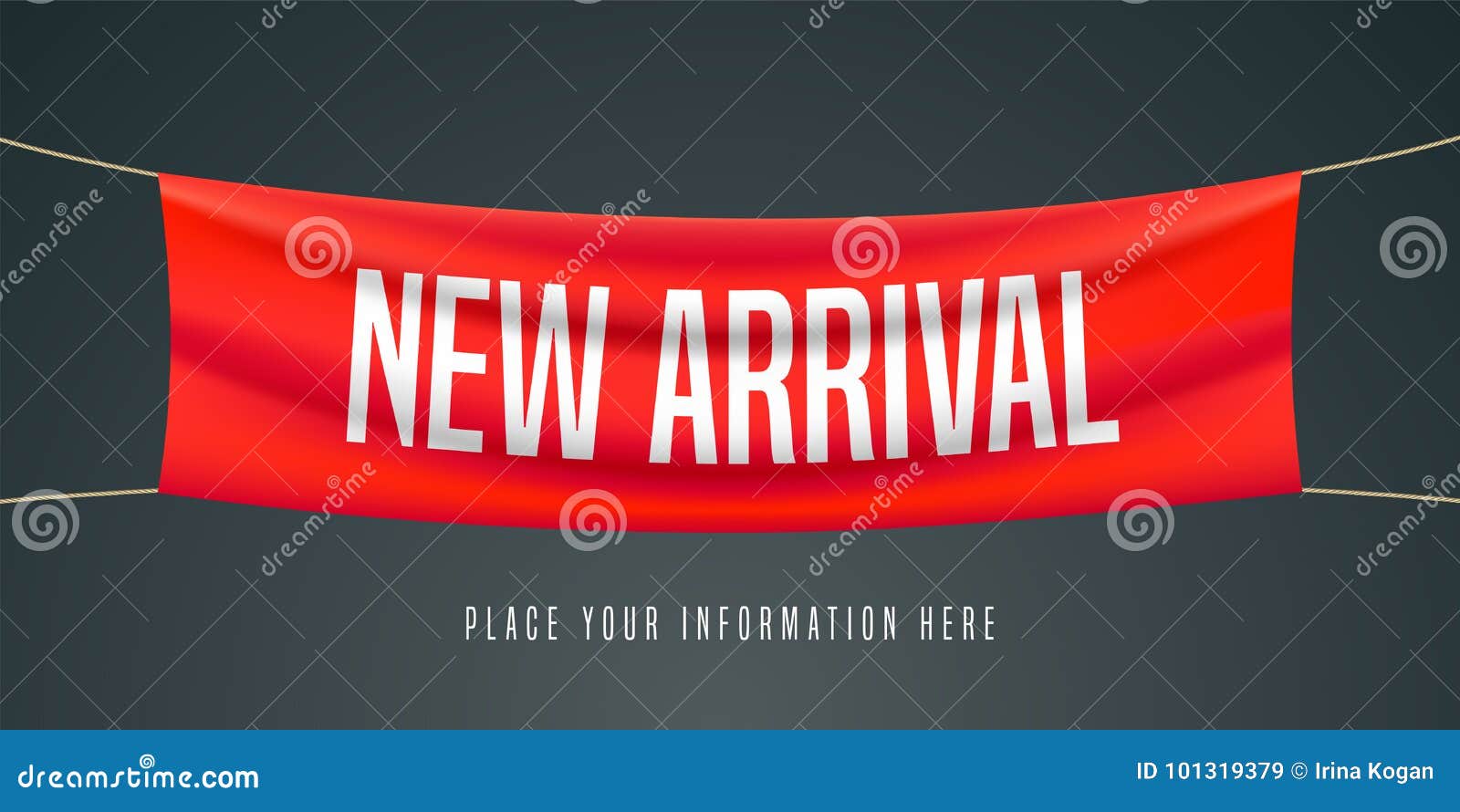 Nuevo Ejemplo Del Vector De Llegada, Bandera Ilustración del Vector ...