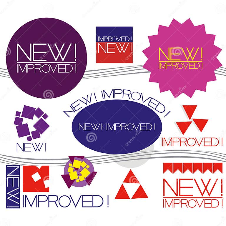 Nuevo mejorado stock de ilustración. Ilustración de fondos - 46959983