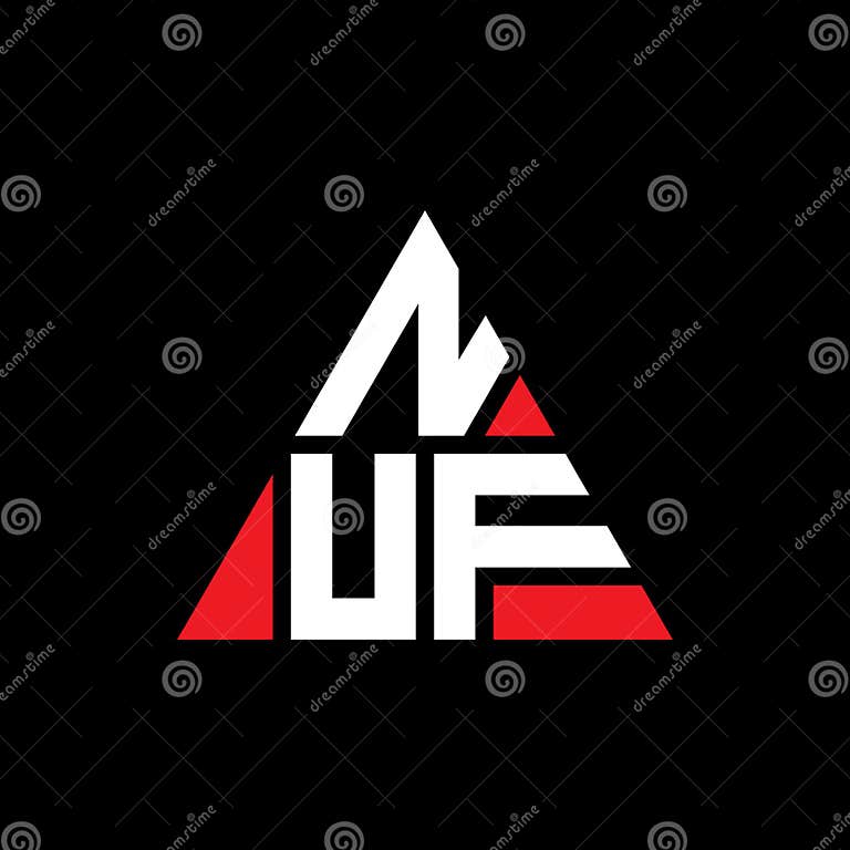 NUF Triangle Letter Logo Design with Triangle Shape. NUF Triangle Logo ...