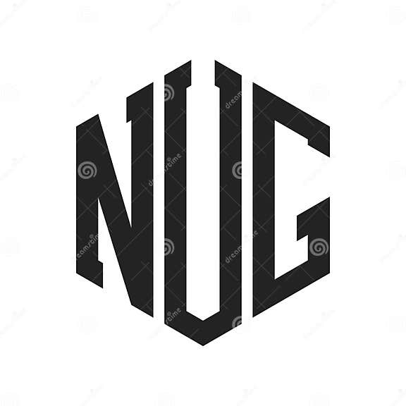 NUG Logo Design. Initial Letter NUG Monogram Logo Using Hexagon Shape ...