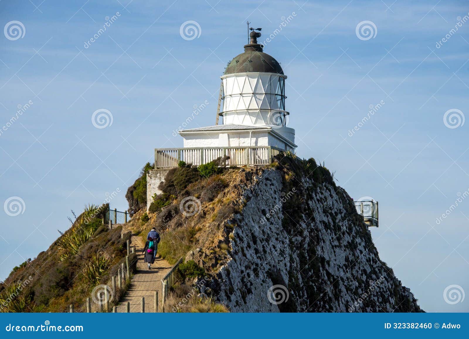Nugget Point Lighthouse stock photo. Image of cape, cliff - 323382460