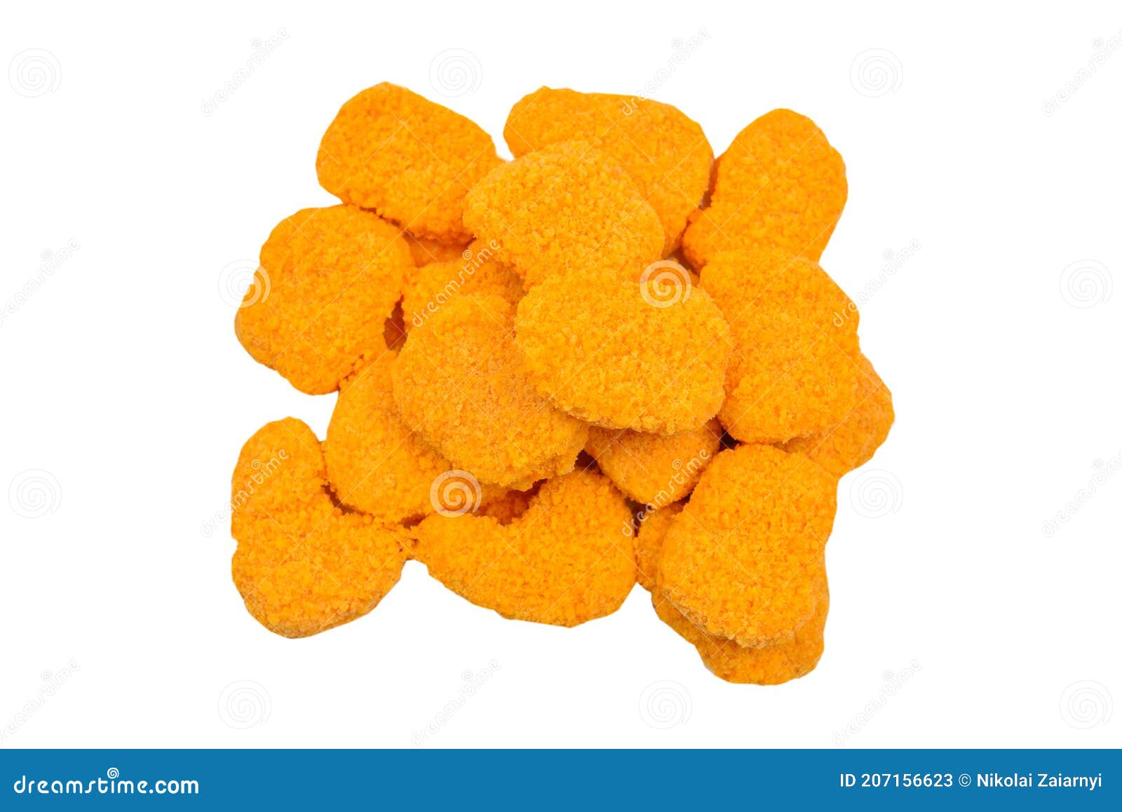 Nuggets Isolated on a White Background Stock Image - Image of meat ...