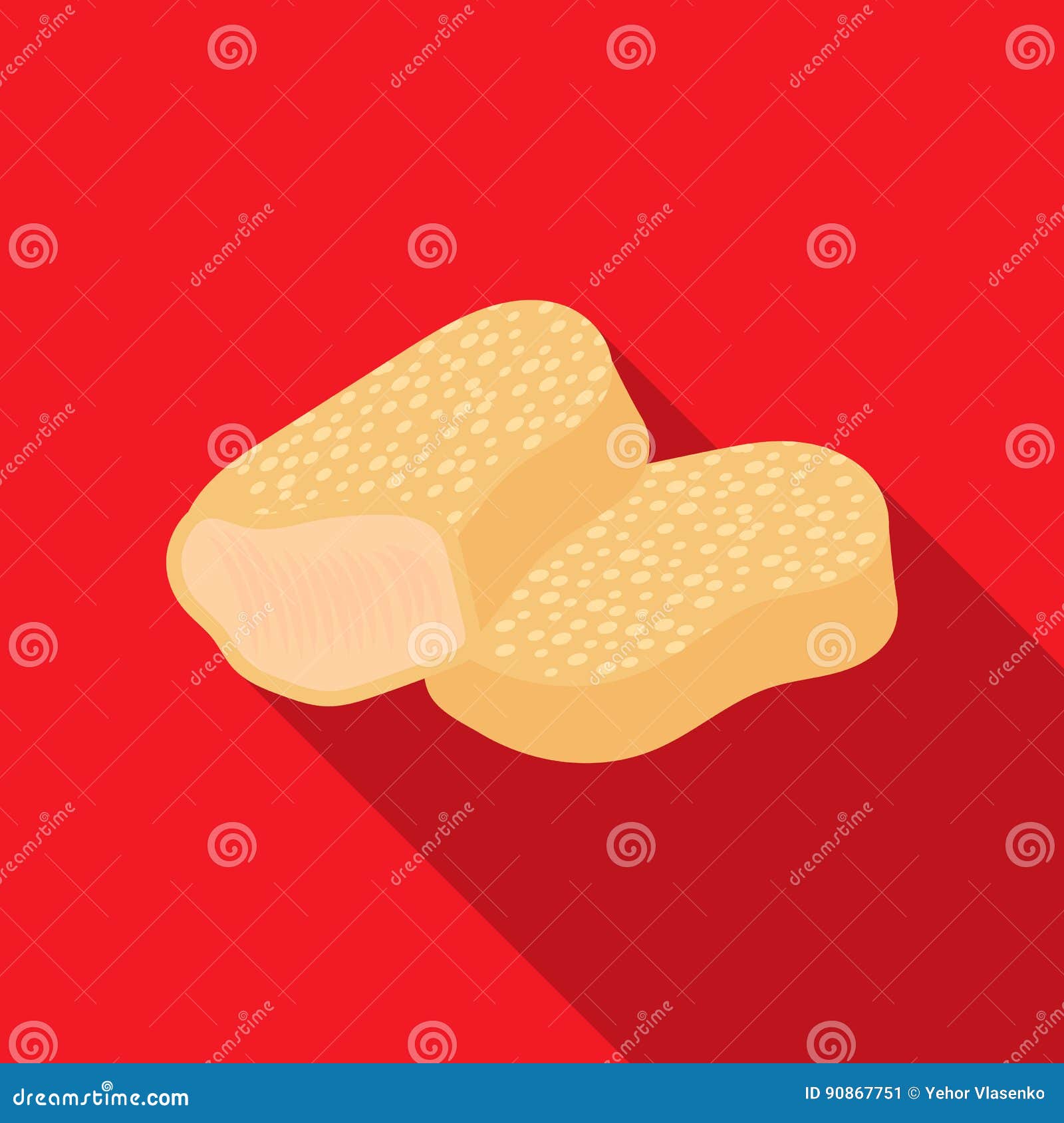 Nuggets Vector Icon in Flat Style for Web Stock Vector - Illustration ...