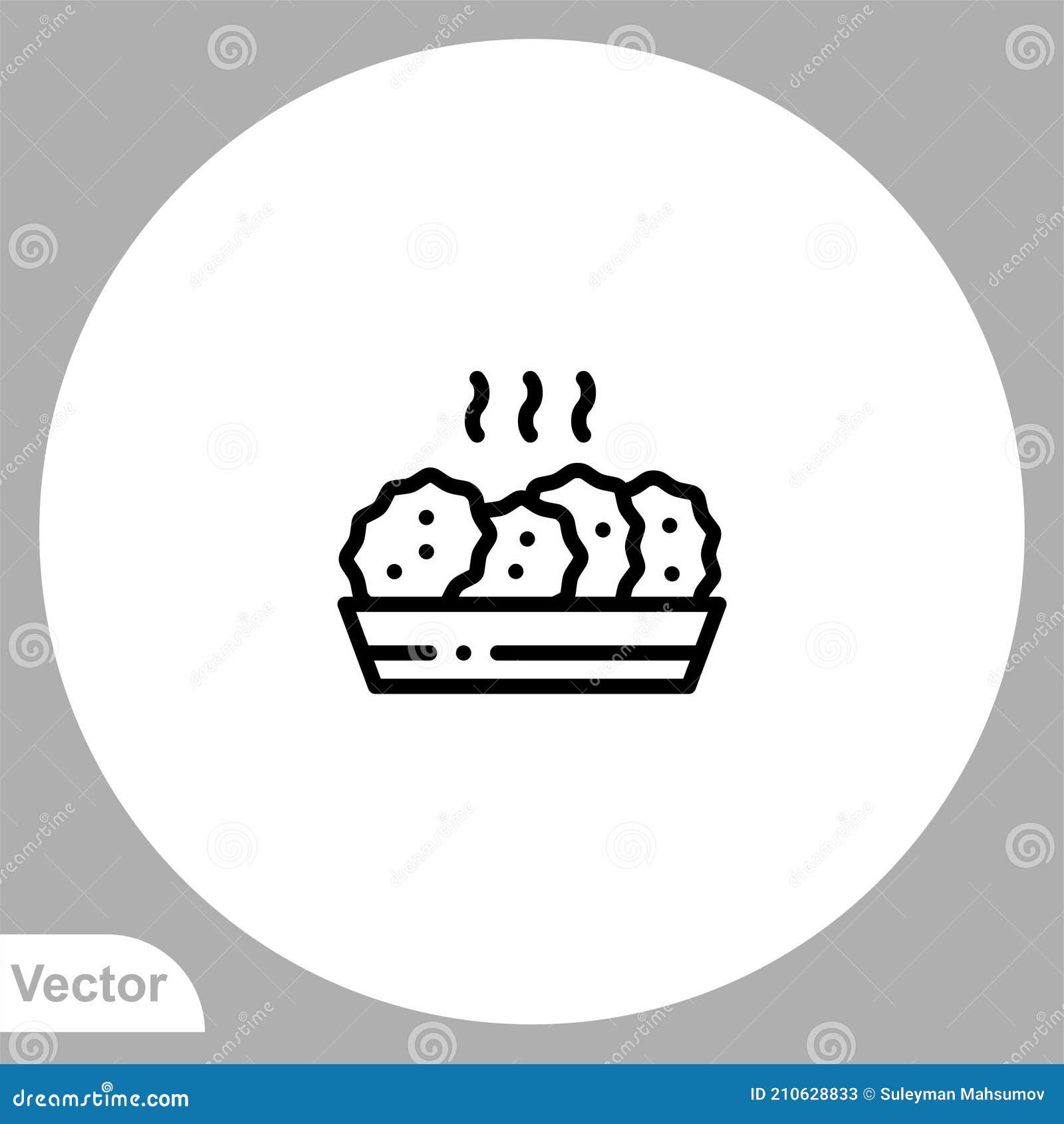 Nuggets Vector Icon Sign Symbol Stock Illustration - Illustration of ...