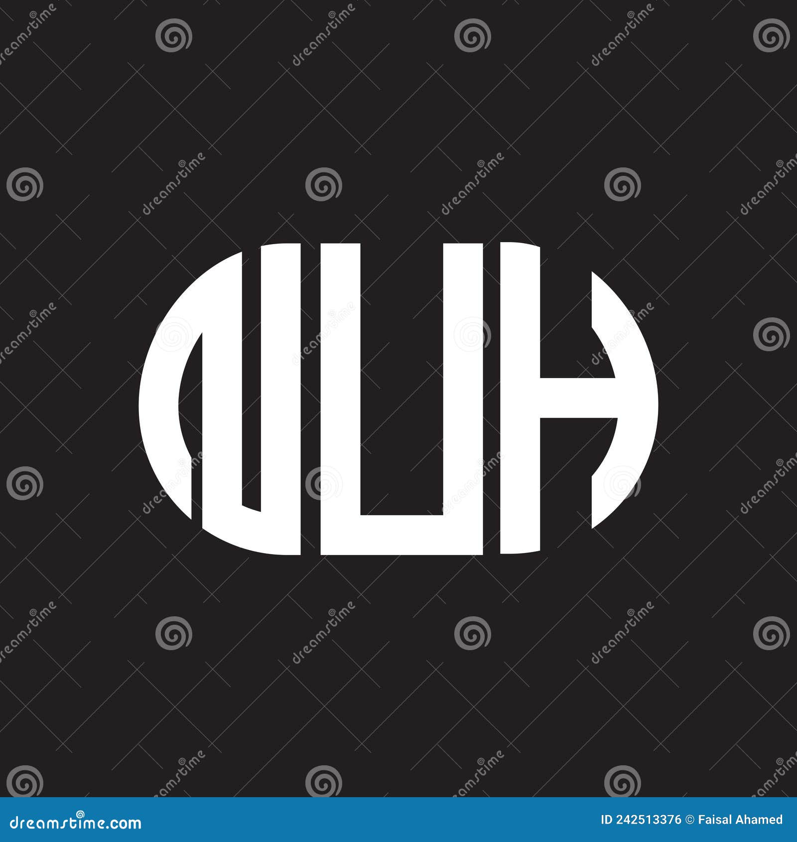 NUH Letter Logo Design On Black Background. NUH Creative Initials ...