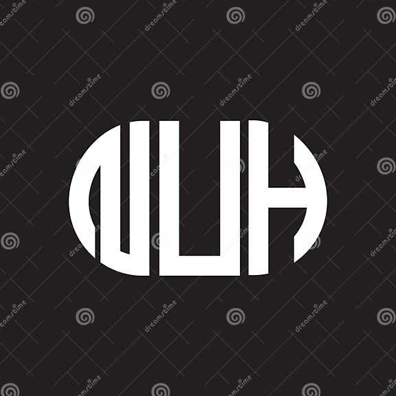 NUH Letter Logo Design on Black Background. NUH Creative Initials ...