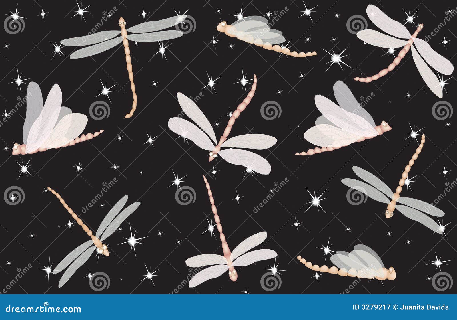 Nuit de libellule illustration stock. Illustration du contextes - 3279217