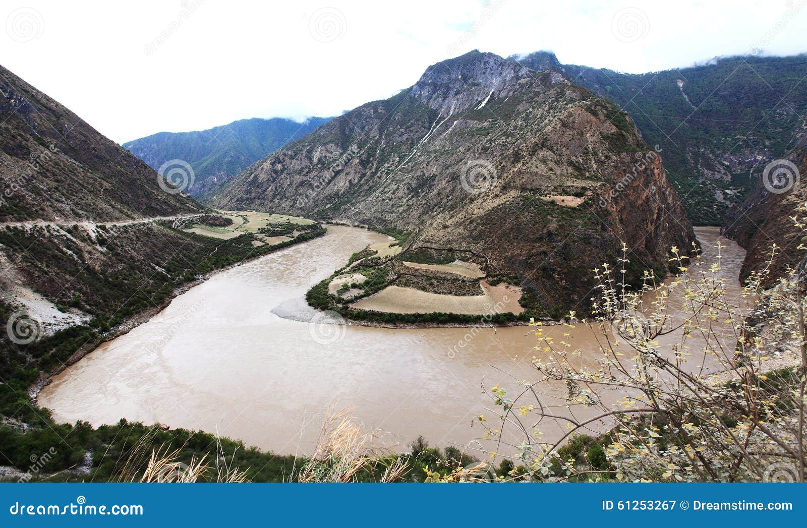Nujiang River stock image. Image of tibet, tarn, beautiful - 61253267