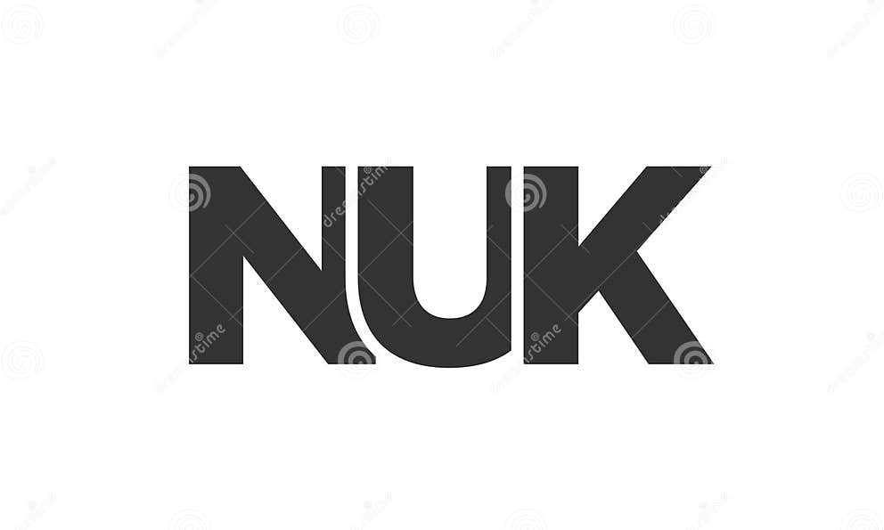 NUK Logo Design Template with Strong and Modern Bold Text. Initial ...