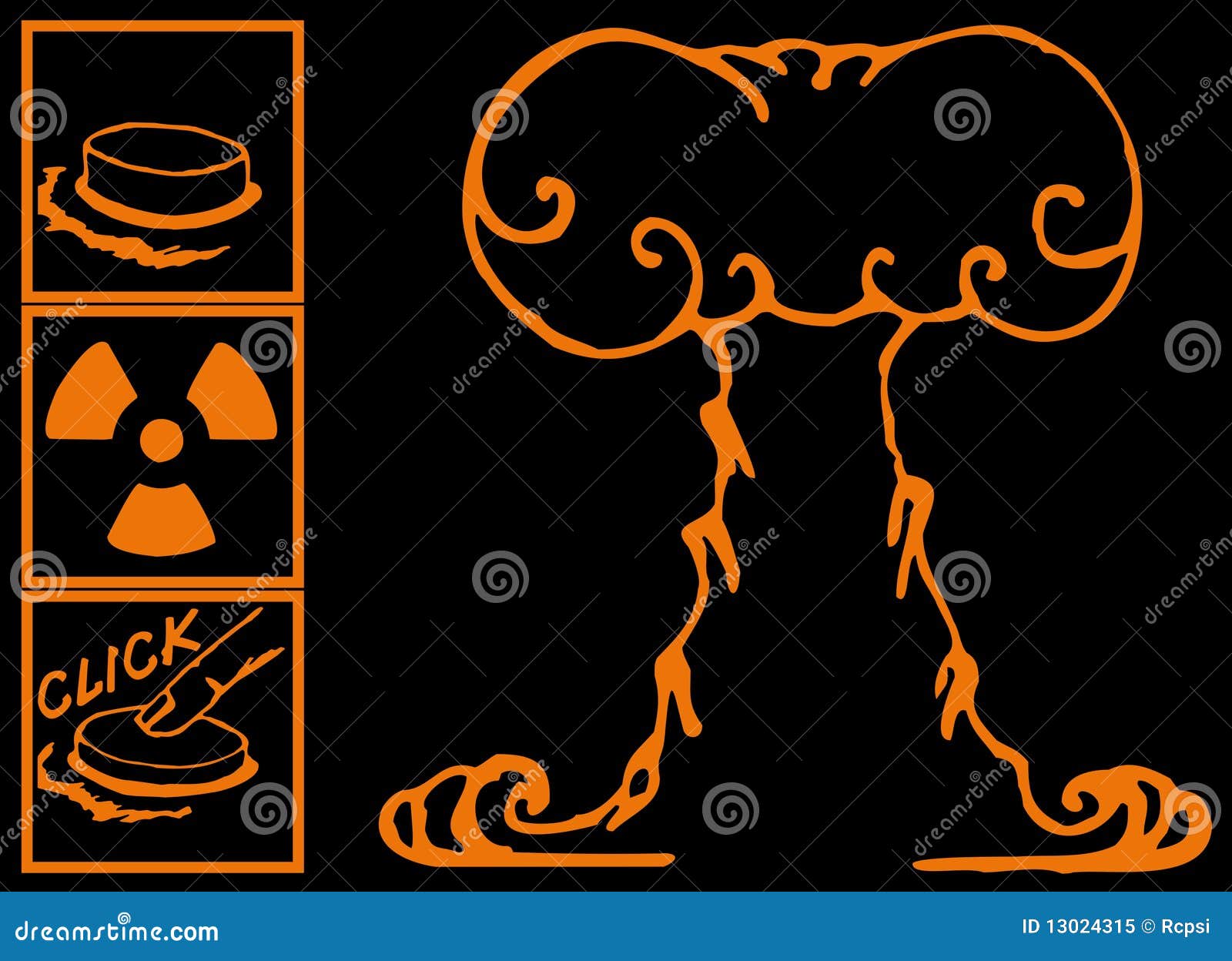 Nuke cartoon stock vector. Illustration of energy, fallout - 13024315