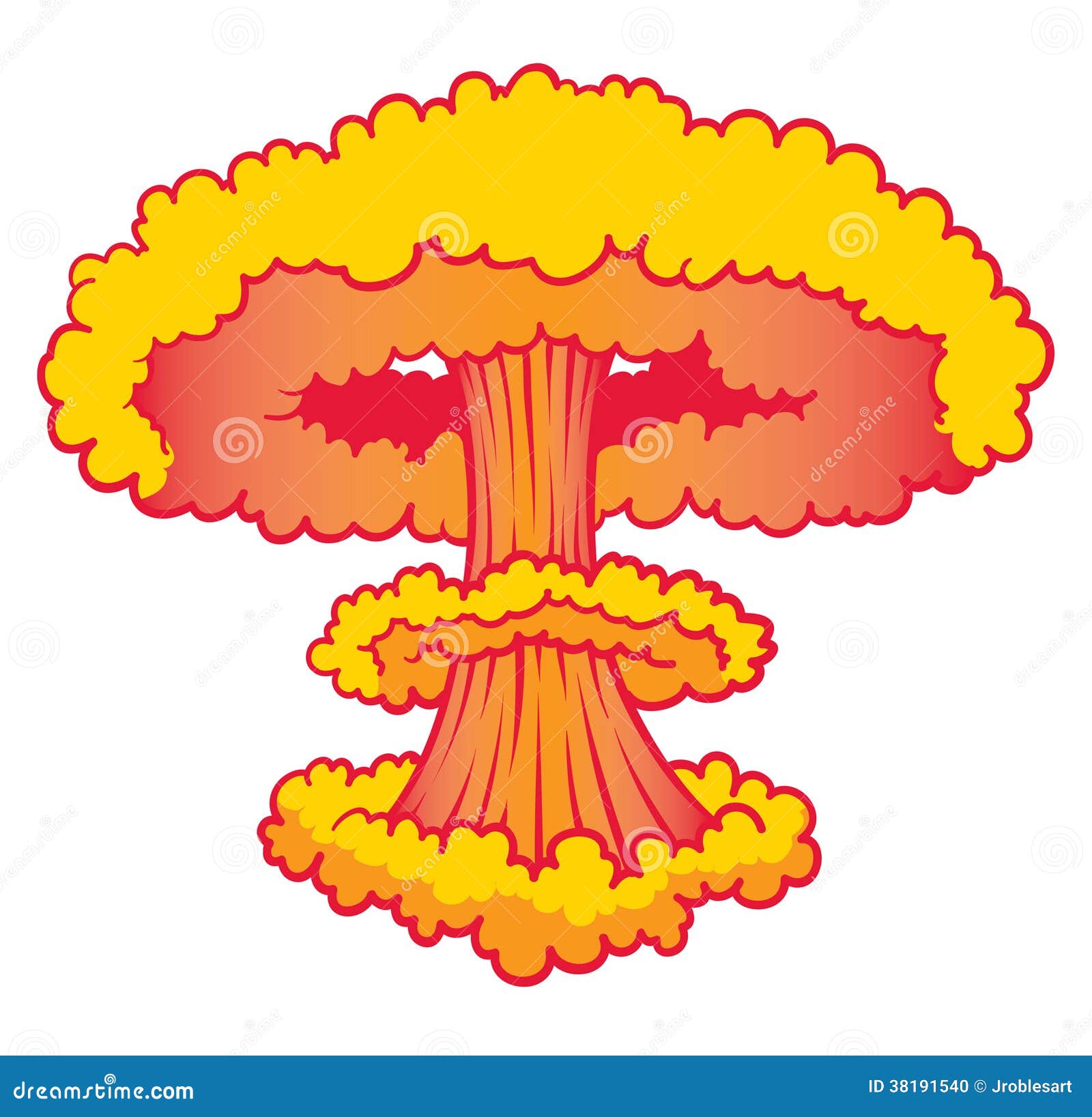 Nuke Explosion Vector Illustration | CartoonDealer.com #38191540